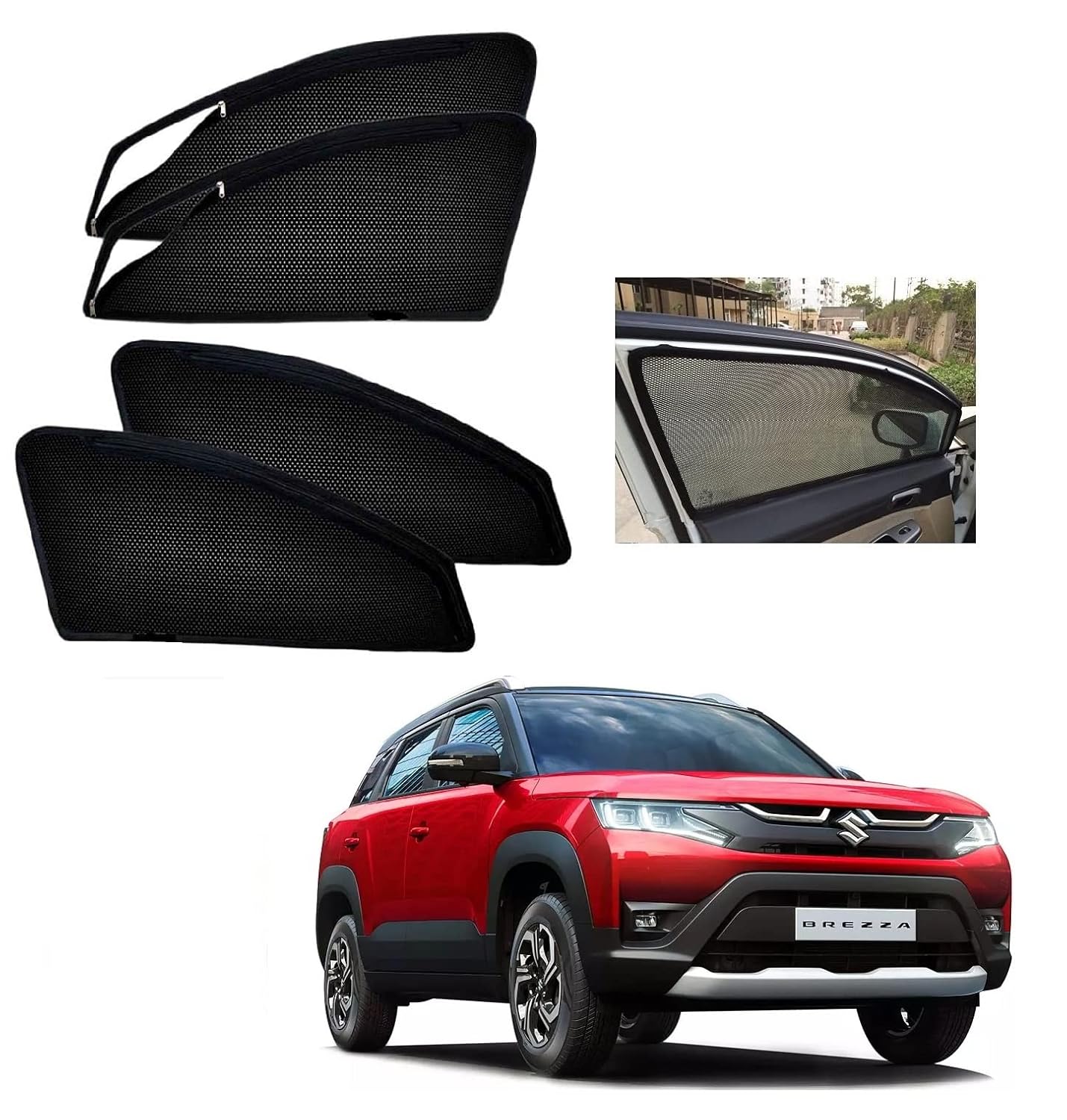 Auto Addict Car Zipper Magnetic Sun Shades (Side Windows,6 Pcs) for ...