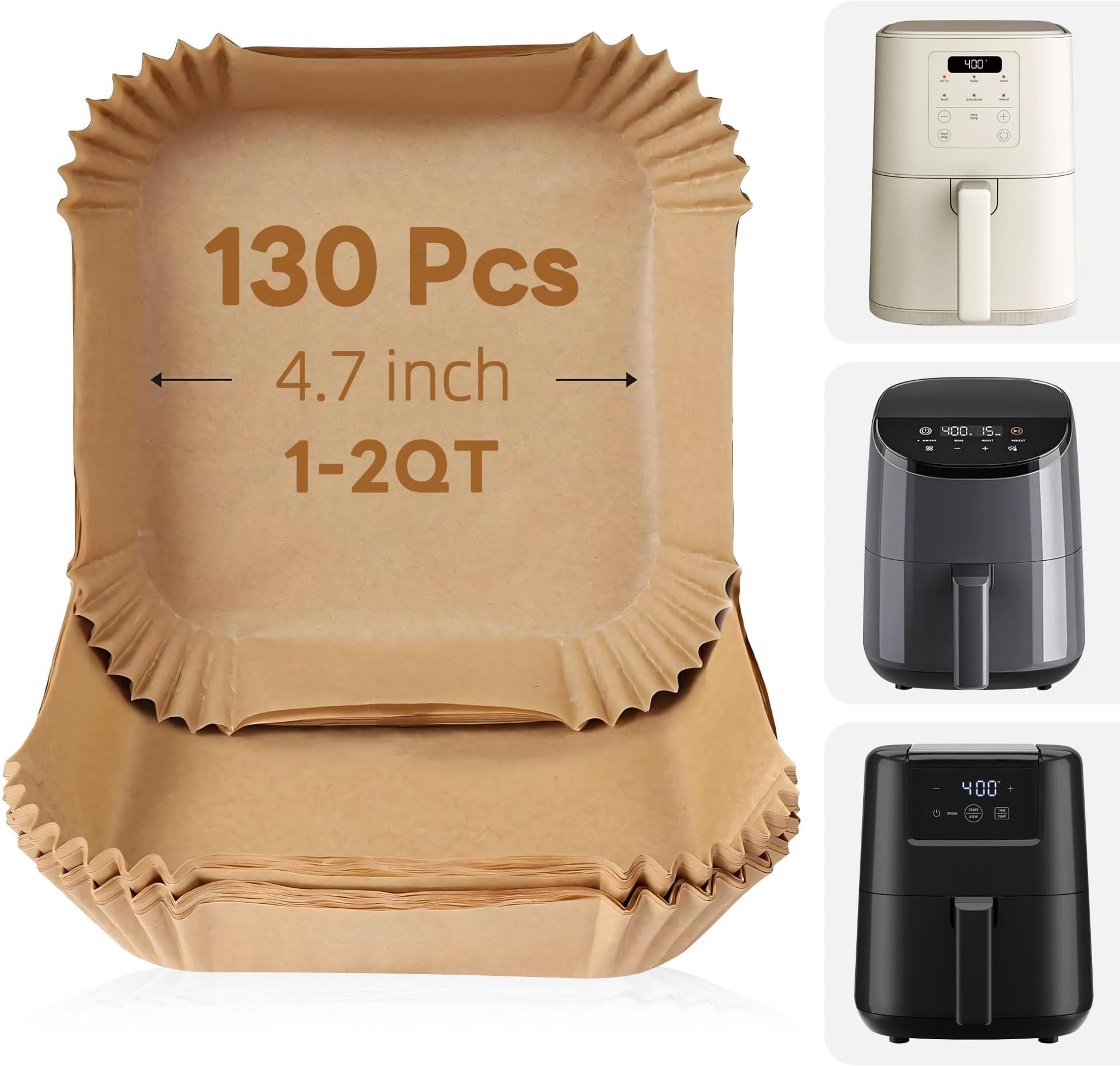 Amazon.com: Small Air Fryer Liners Disposable 2 Qt for COSORI 2.1 Qt ...