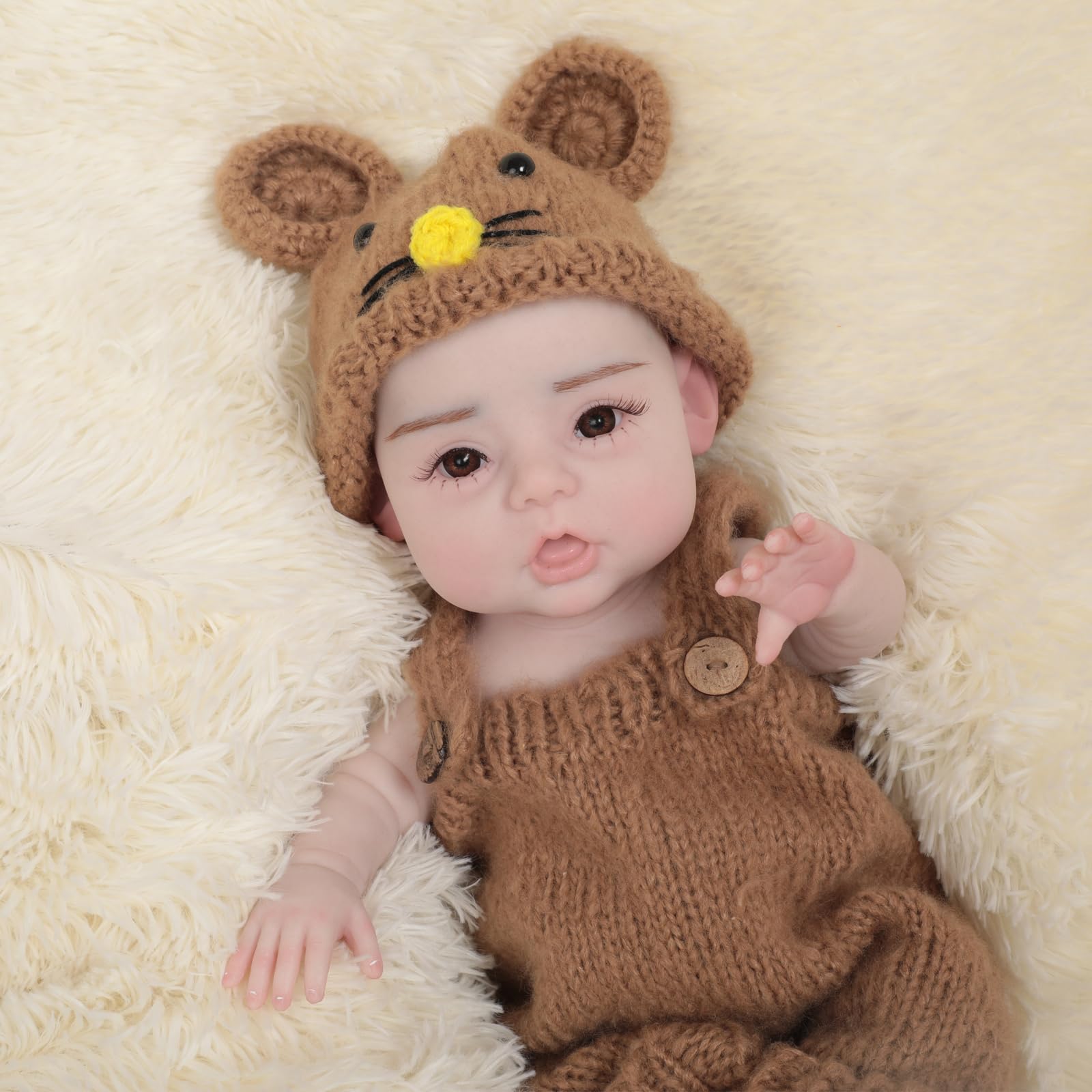 Realistic Baby Dolls Cuaibb 17 7 Inch Full Silicone Body Doll With ...