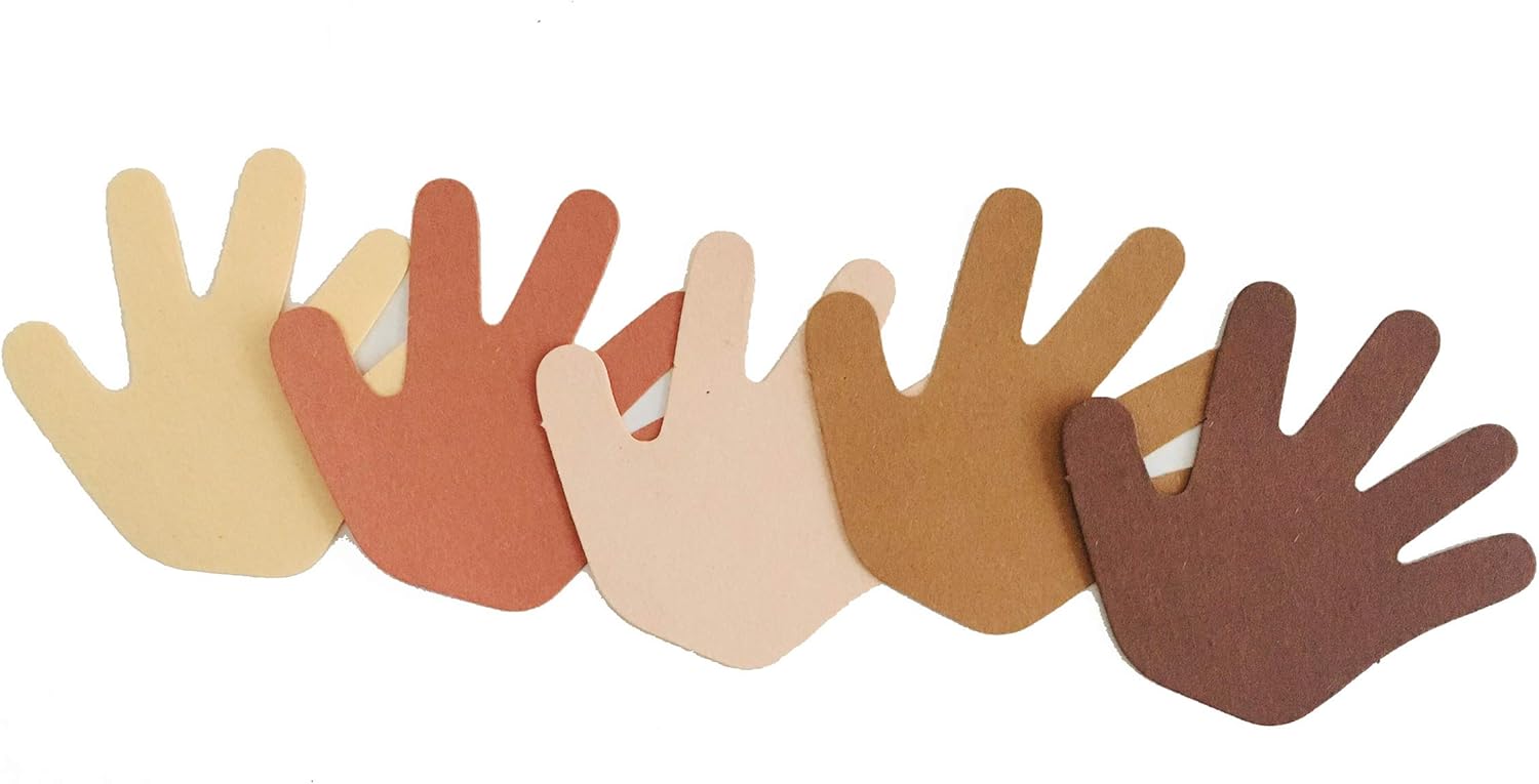 3” Hand Multicultural Creative Cut-Outs, 31 Cut-Outs in a Pack for Kids ...