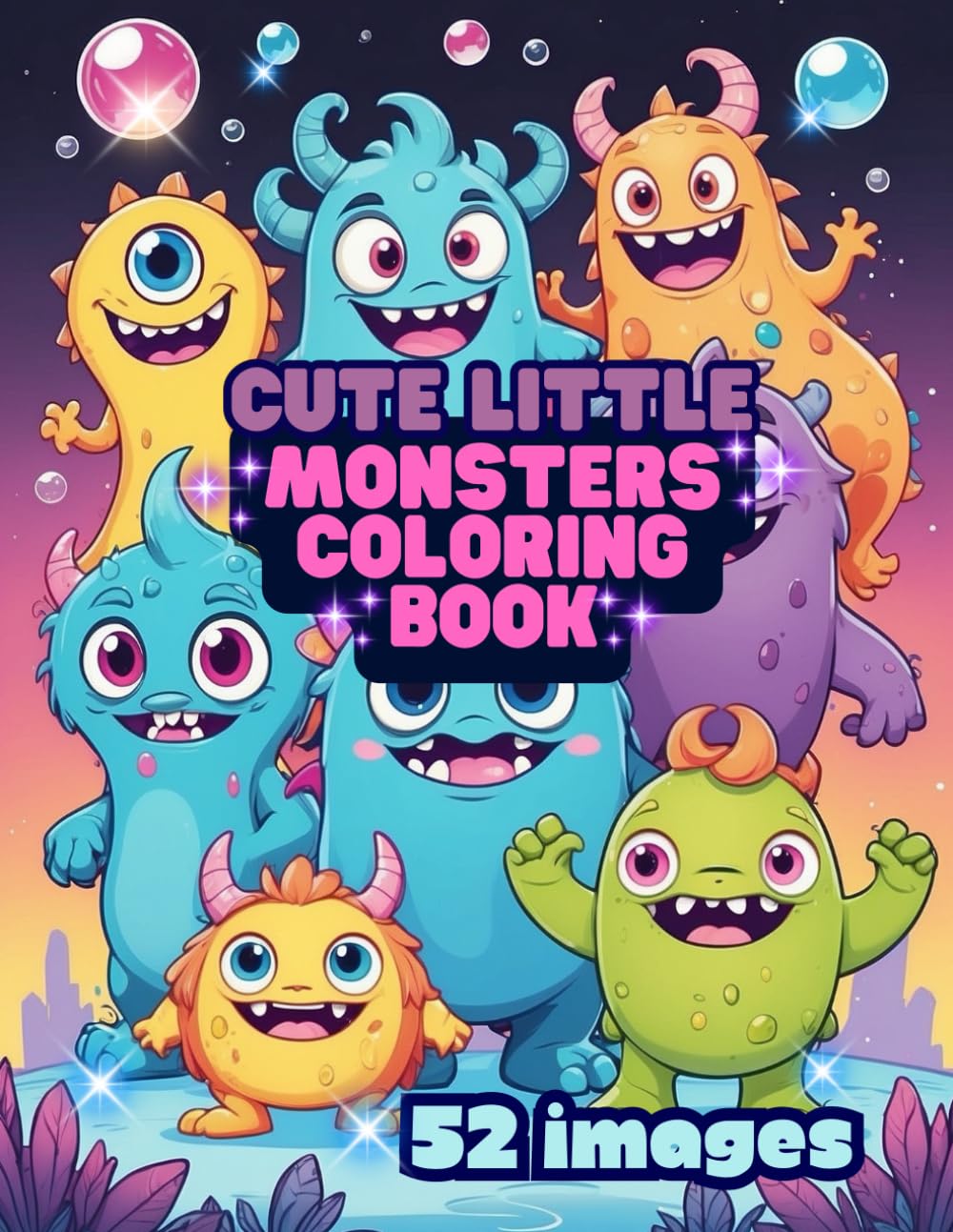 Cute Little Monsters Coloring Book: Adorable Monsters: Childrens ...