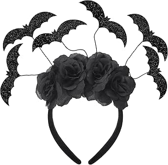 Amazon.com: Snwquik Halloween Headbands for Women,Black Bat Headband ...