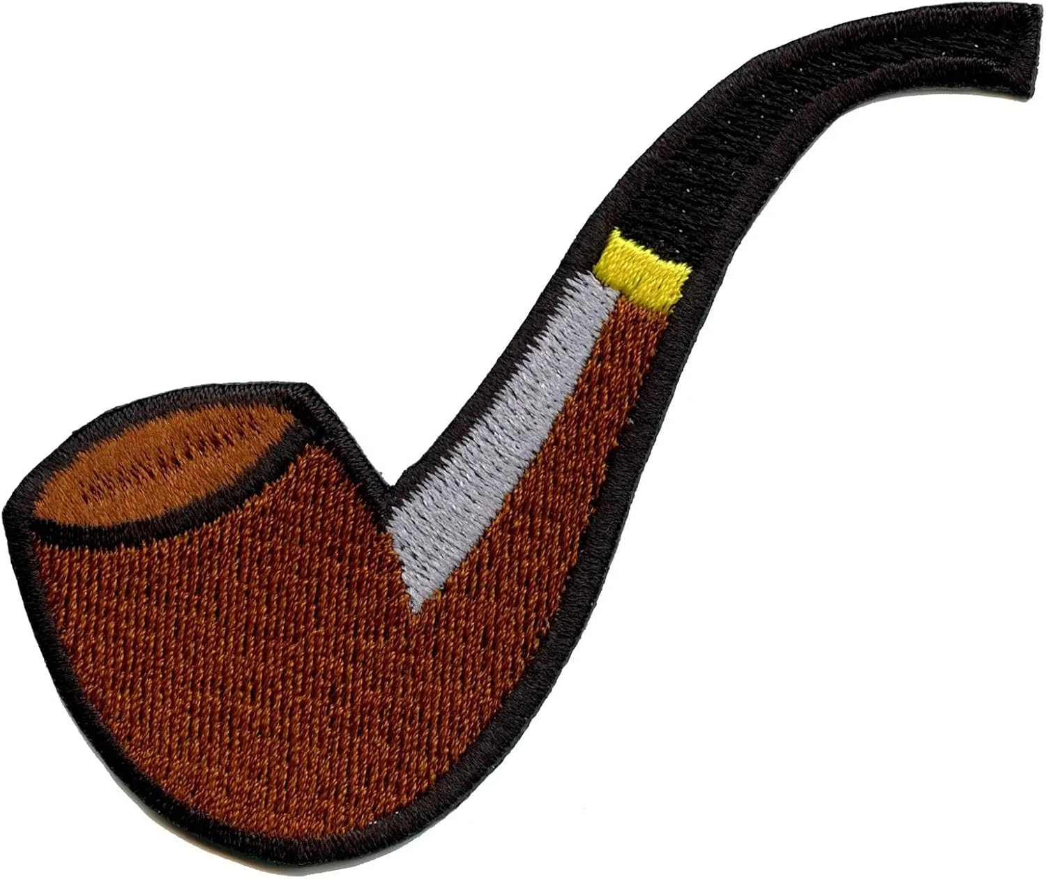 Amazon.com: Tobacco Pipe Patch Wooden Smoke Embroidered Iron On