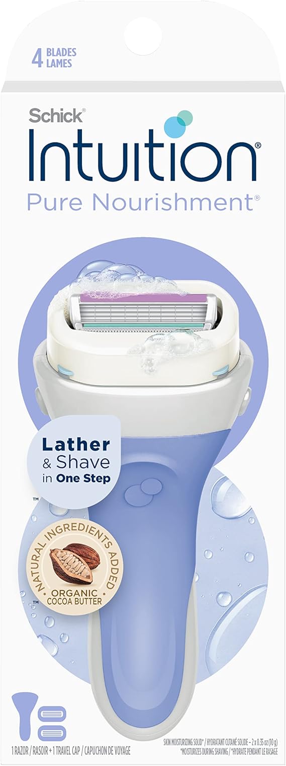 Amazon.com : Schick Pure nourishment w/coconut milk & almond oil razor ...