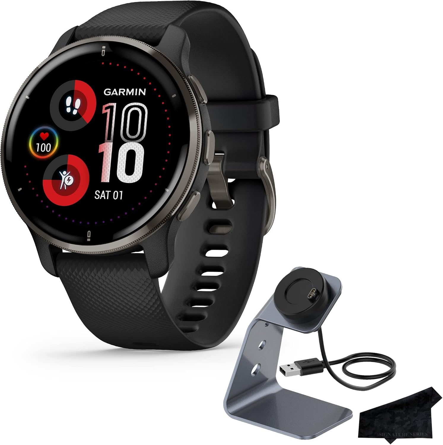 Amazon.com: Garmin Venu 2 Plus GPS Touchscreen Smartwatch, Slate with ...