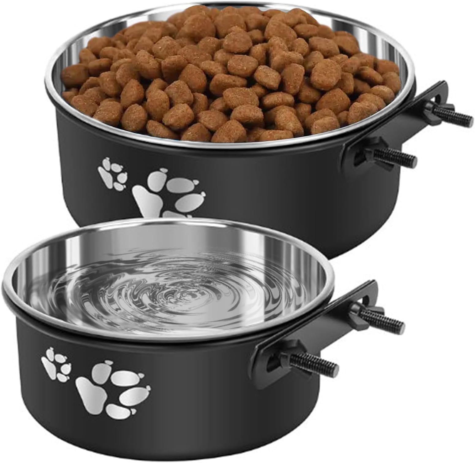 Amazon.com : kathson 2 Pcs Dog Kennel Water Bowl, Stainless Steel Crate ...