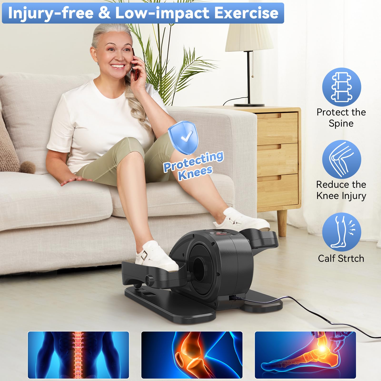 Snapklik.com : Under Desk Elliptical Machine, Mini Ellipse Leg ...