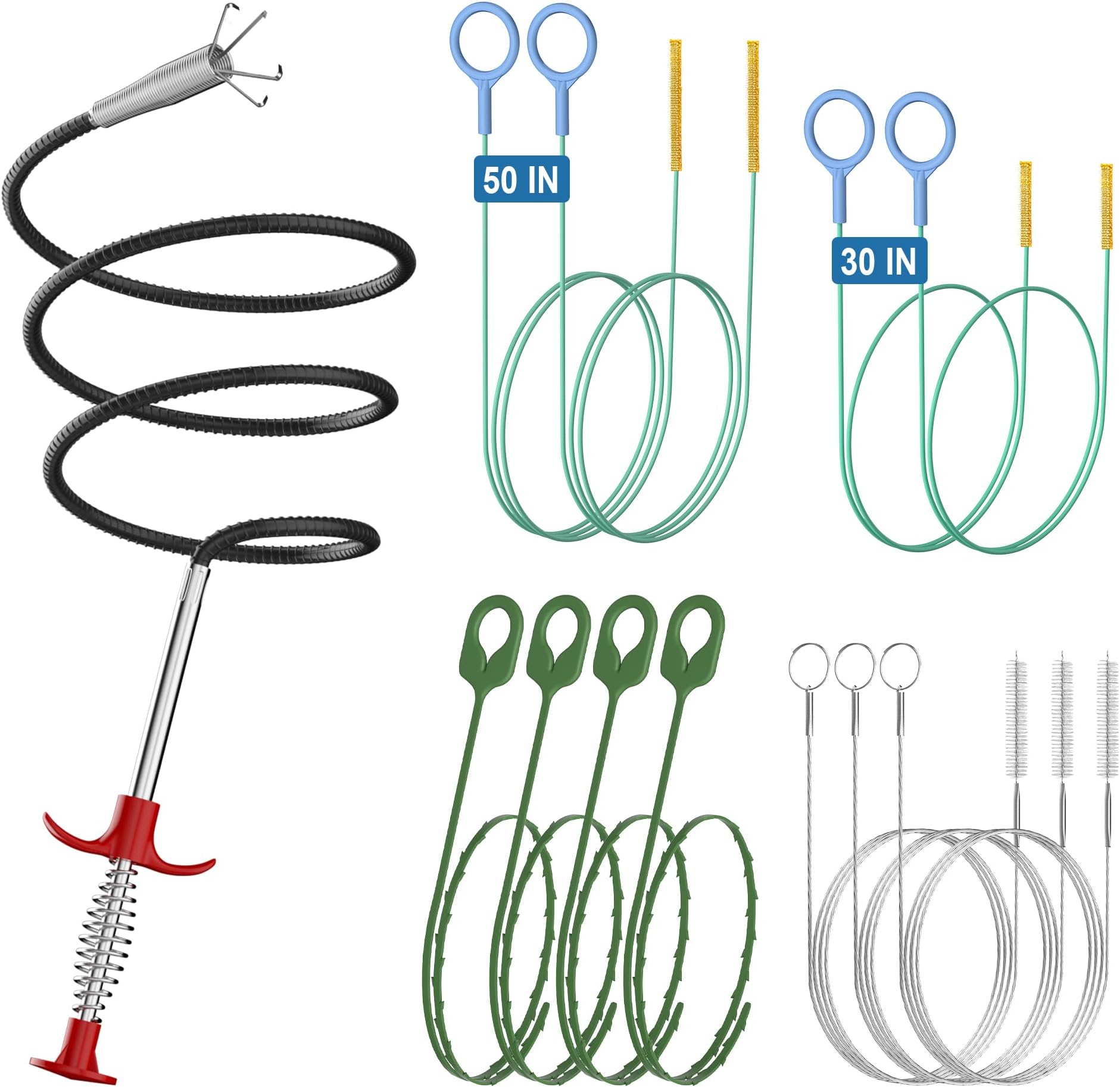 Amazon.com: Snake Drain Hair Removal Tool, Drain Clog Remover, Gutter ...