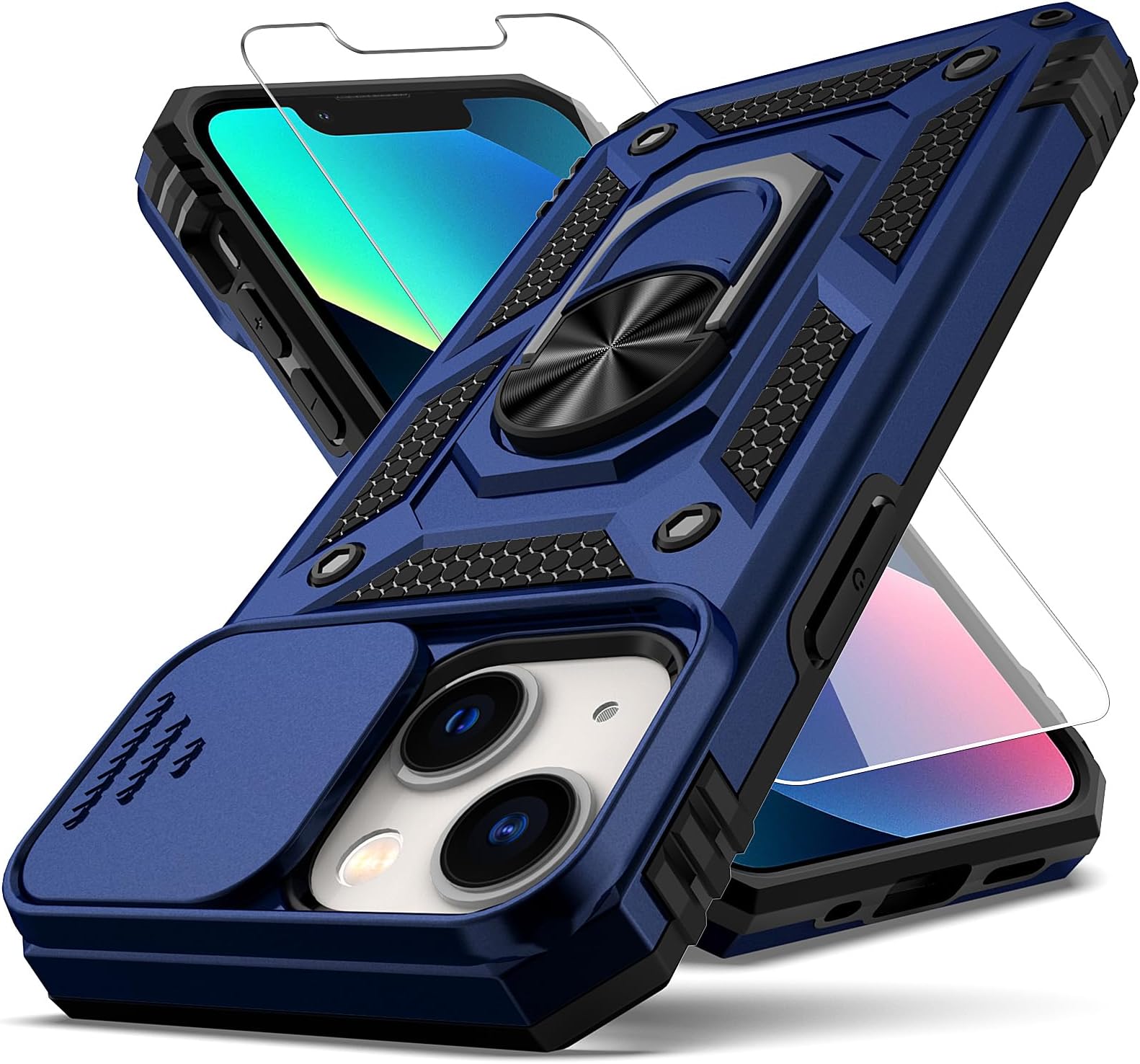 Amazon.com: for iPhone 13 Mini Case with Camera Lens Cover, HD Screen ...