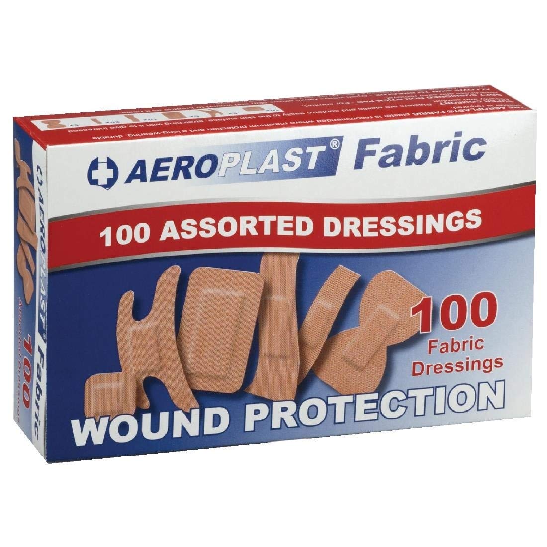 Areoplast Fabric Assorted Plasters (6 Sizes) 100 Plaster Dressings per ...