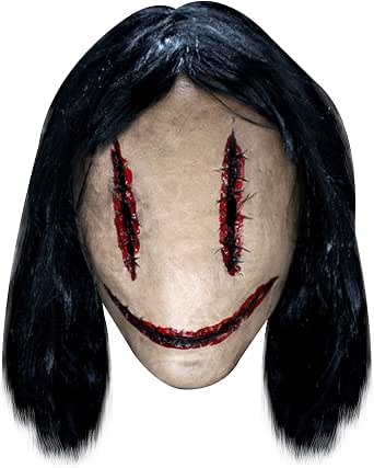 HOMELEX Scary Mask Creepy Stitched Female Ghost Mask Masque Halloween ...