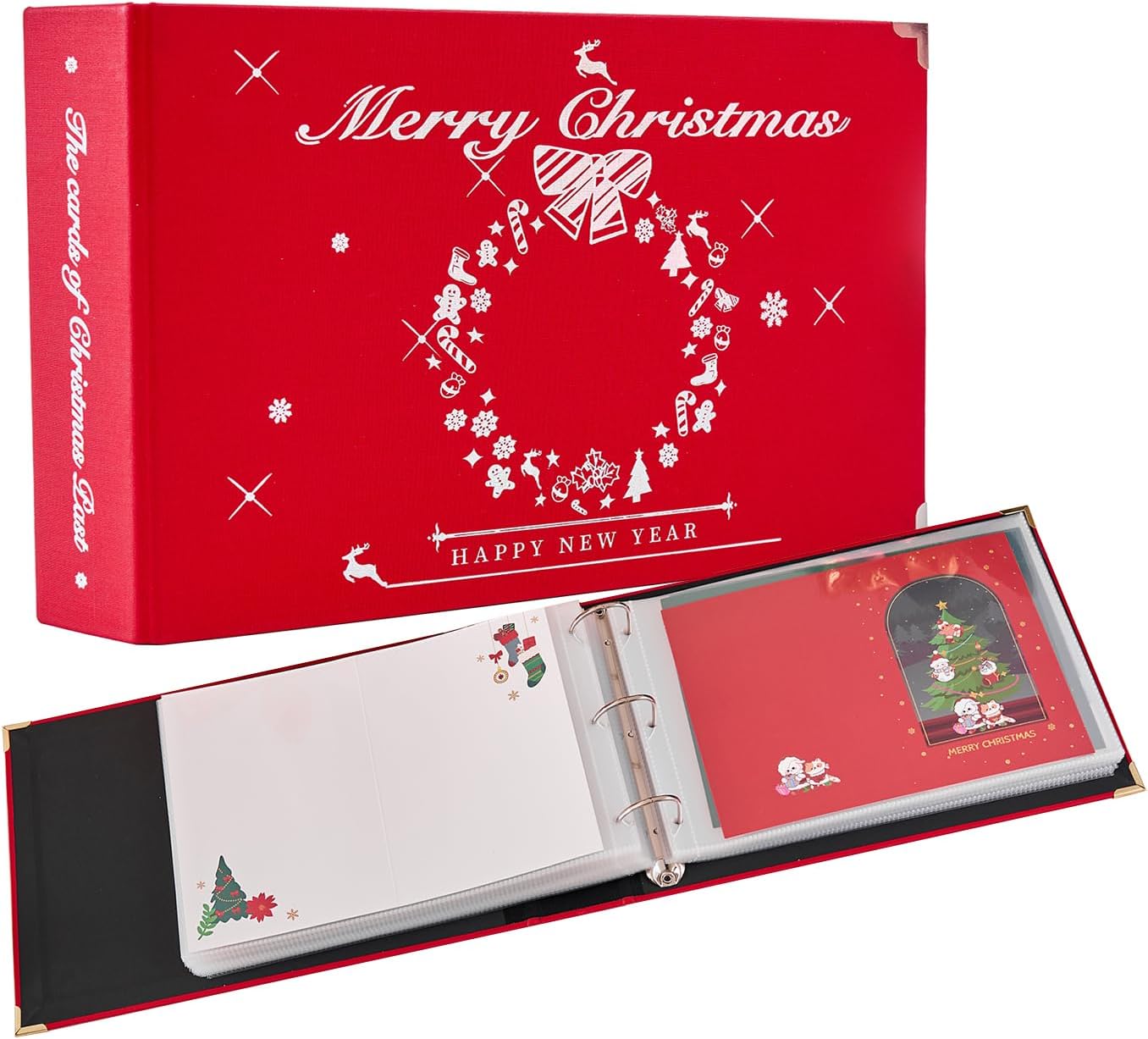 Amazon.com: MANWU greeting cards organizer binder album, Christmas ...