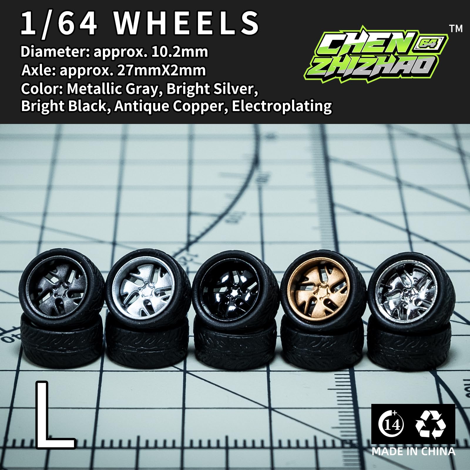 Hot Wheels Car Sets 28-Piece 1/64 Scale Wheels & Tires Kit - Random ...