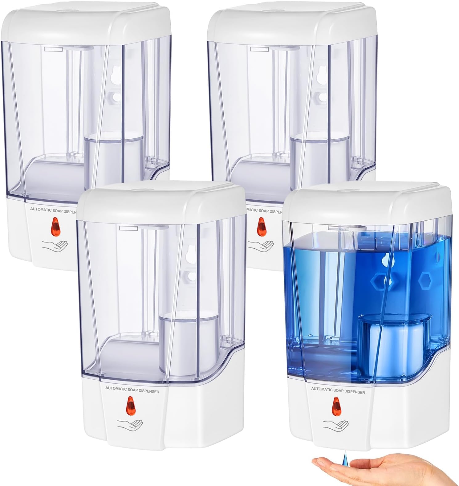 Amazon.com: 4 Pack Automatic Soap Dispenser Touchless,600 ml / 20 oz ...