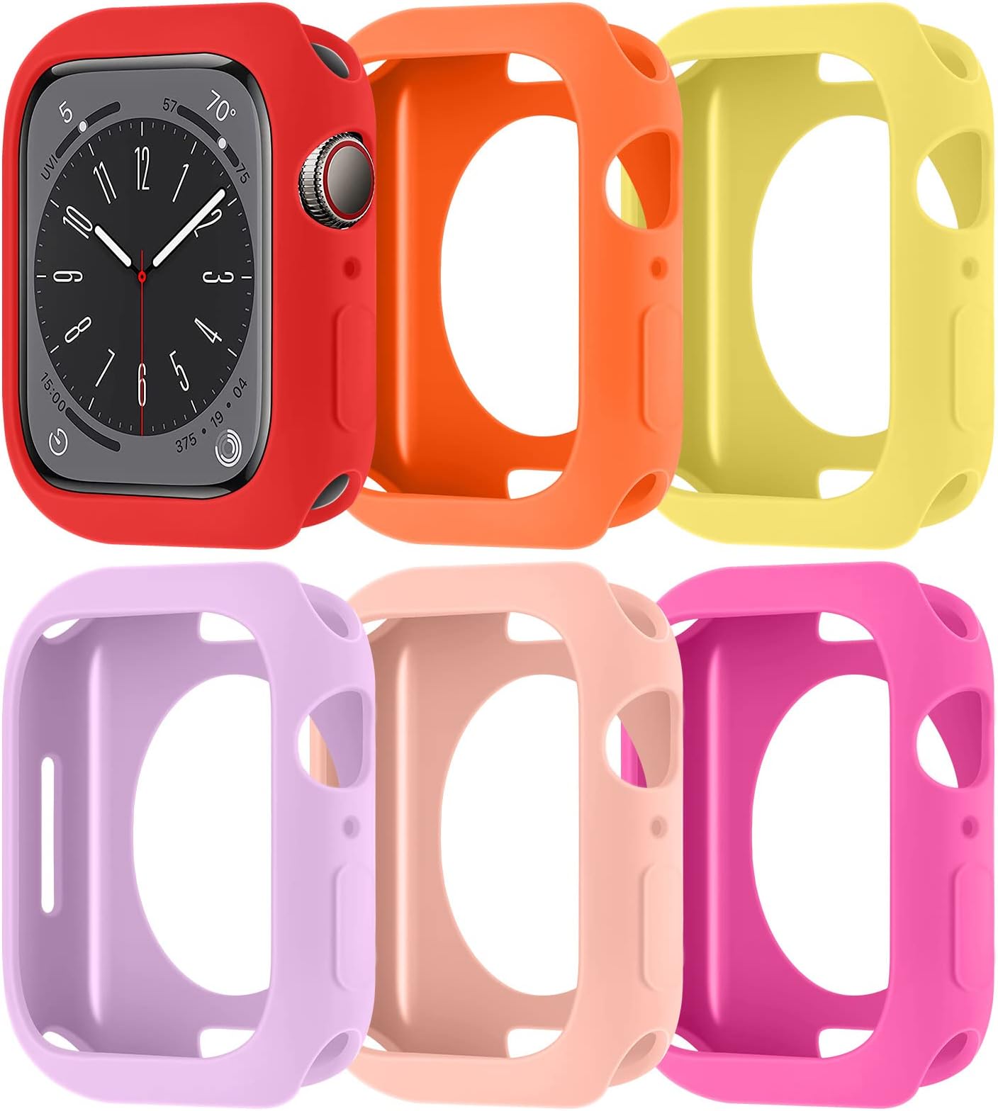 Amazon.com: XYF [12 Pack] Compatible for Sport Apple Watch Case 45mm ...