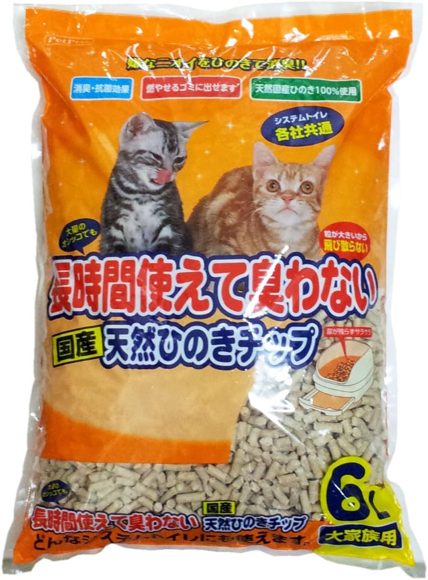 Amazon | ペットプロ 長時間使えて臭わない 天然ひのきチップ 6L | PetPro | 猫砂 通販