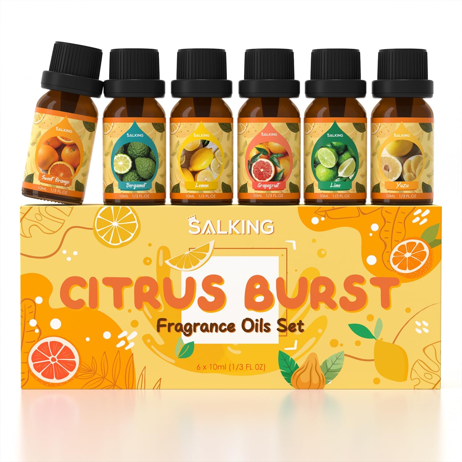 SALKING Citrus Burst Essential Oils Set, Premium Pure and Natural ...