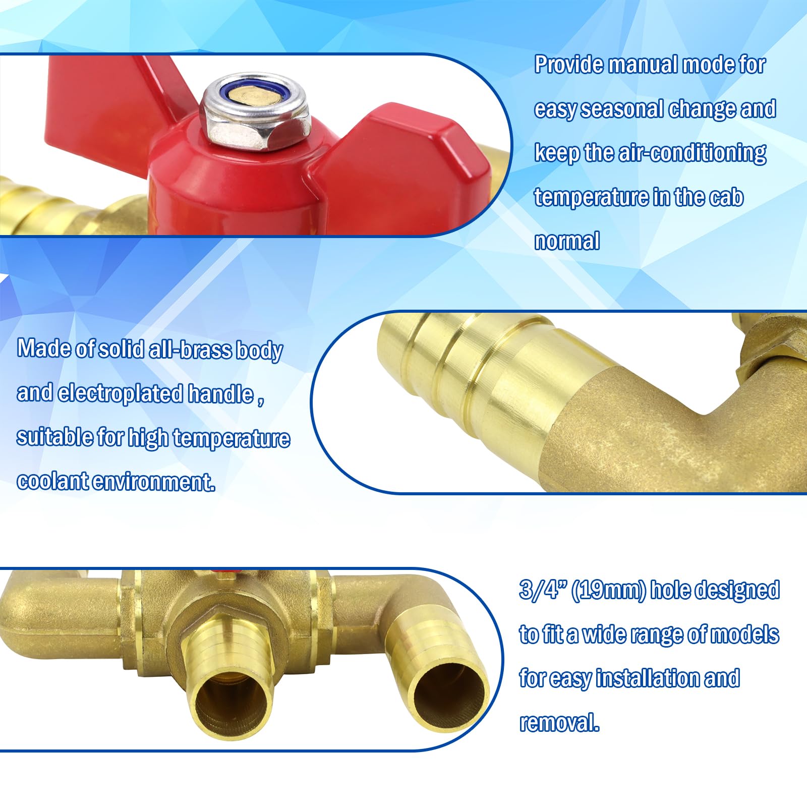 Snapklik.com : All Solid Brass 3/4” Body Automobile Integrated 4-Way ...