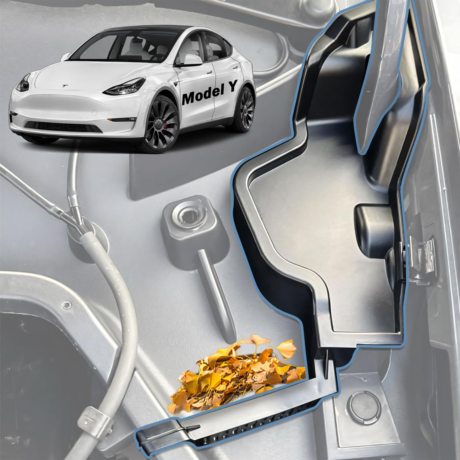 Snapklik.com : Tesla Model Y Hood Drainage Box, Model Y Trunk Water ...