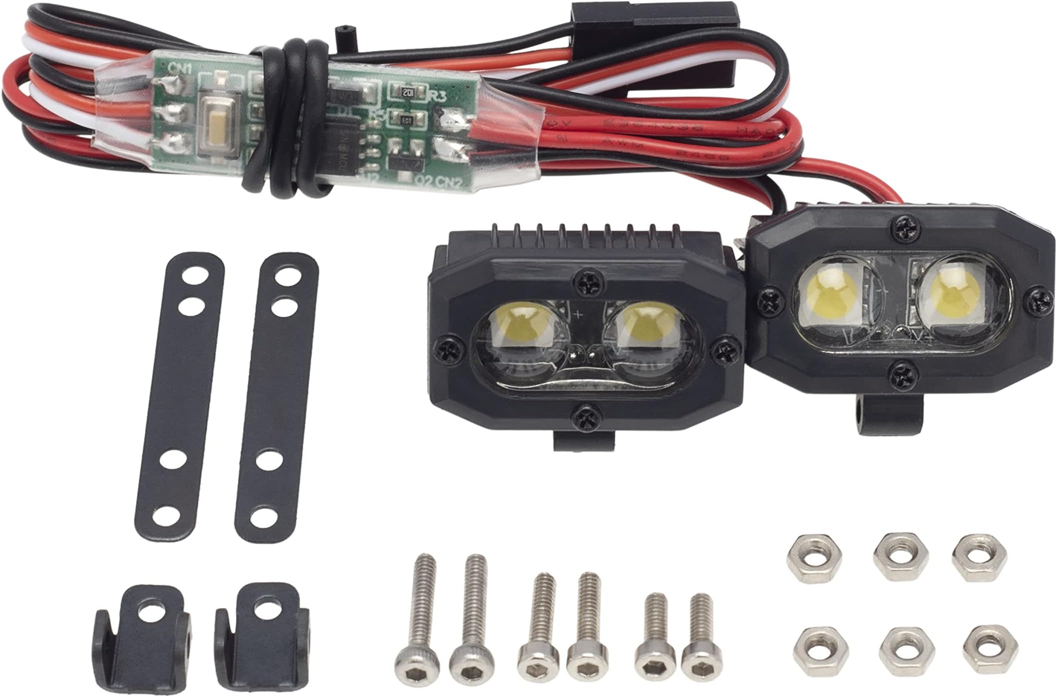 Amazon.com: DKKY RC Crawler Lights LED Headlight Bumper Light for 1/10 ...