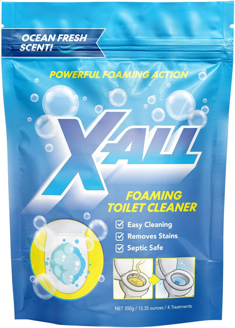 Amazon.com: X All Foaming Toilet Bowl Cleaner - Self-Activating Miracle ...