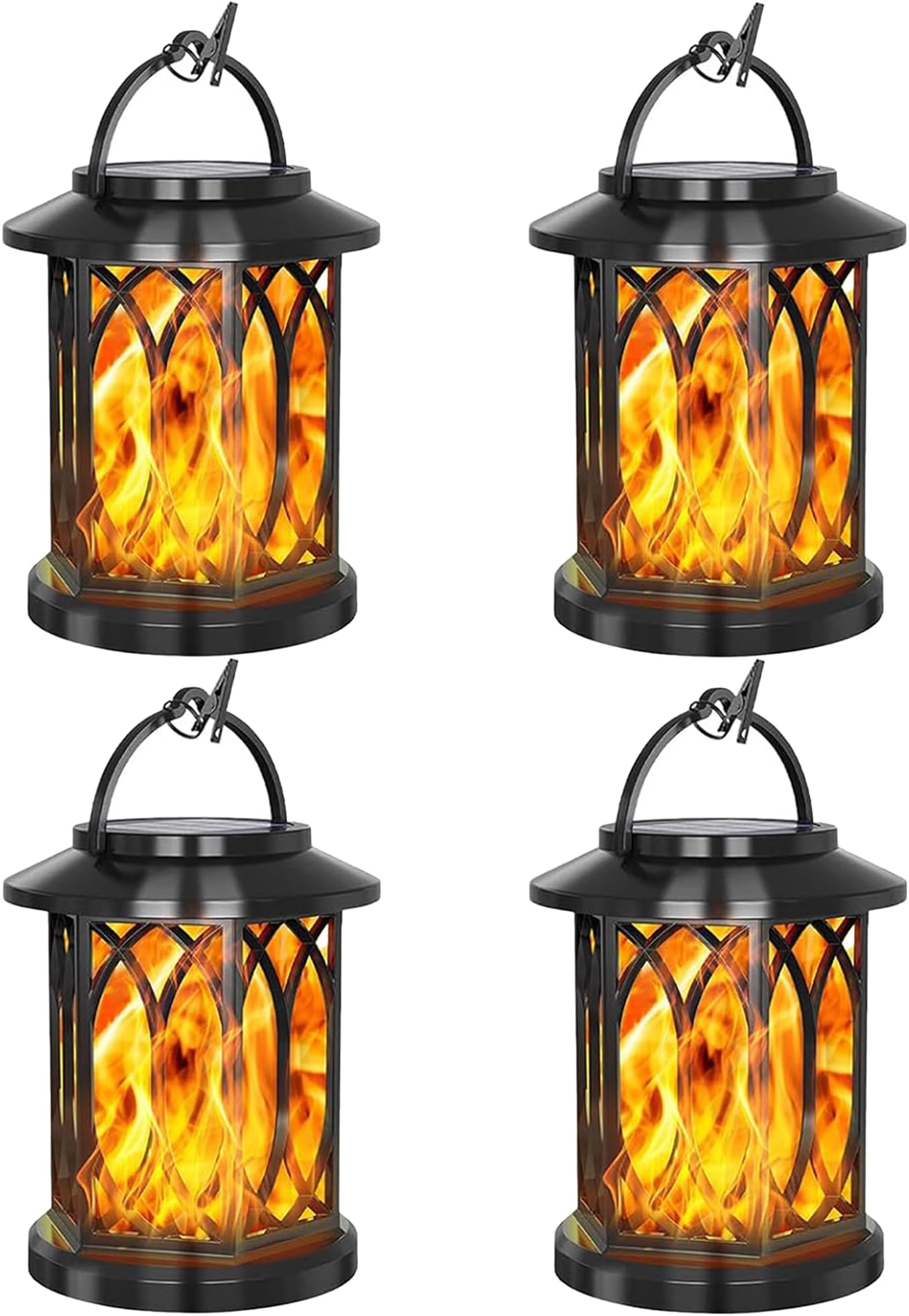 YoungPower Solar Flickering Flame Lantern Outdoor Lights , Waterproof ...