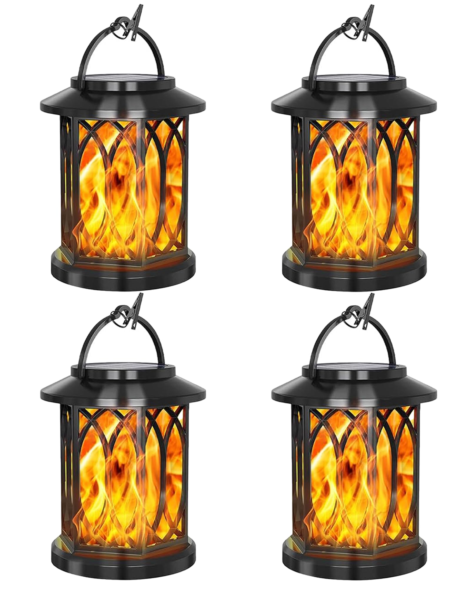 YoungPower Solar Flickering Flame Lantern Outdoor Lights , Waterproof ...
