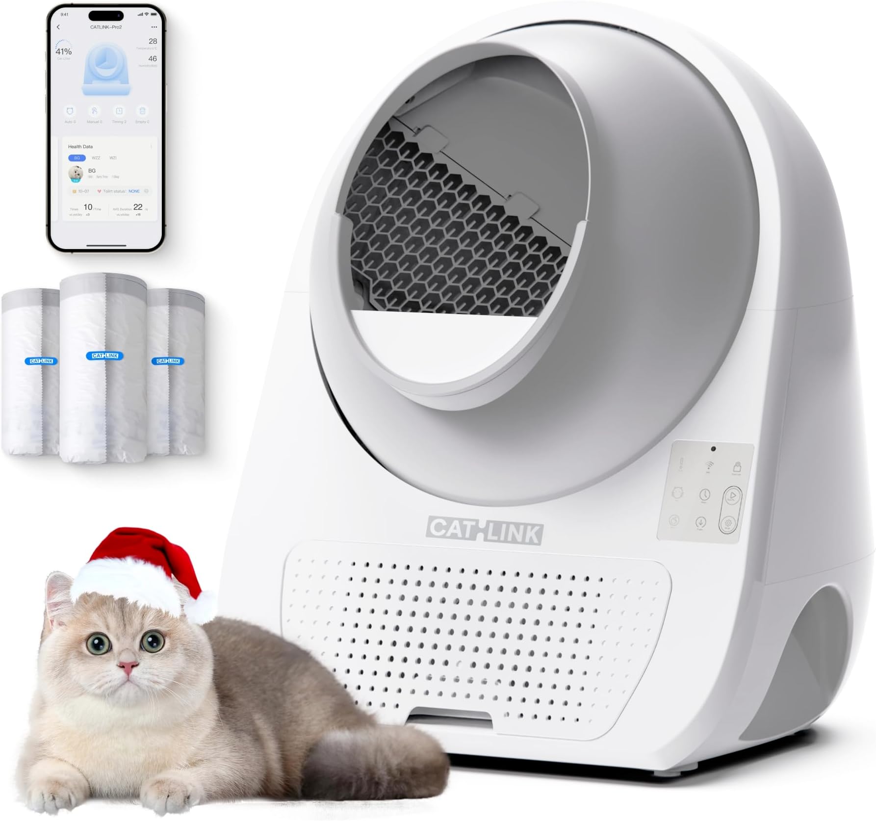Amazon.com : CATLINK Self Cleaning Cat Litter Box for Multiple Cats ...