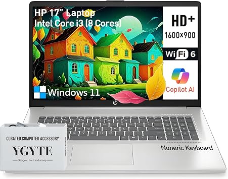 Amazon.com: HP Laptops 17 Inch, 17.3" Laptop Computer, HD+ Large Screen ...