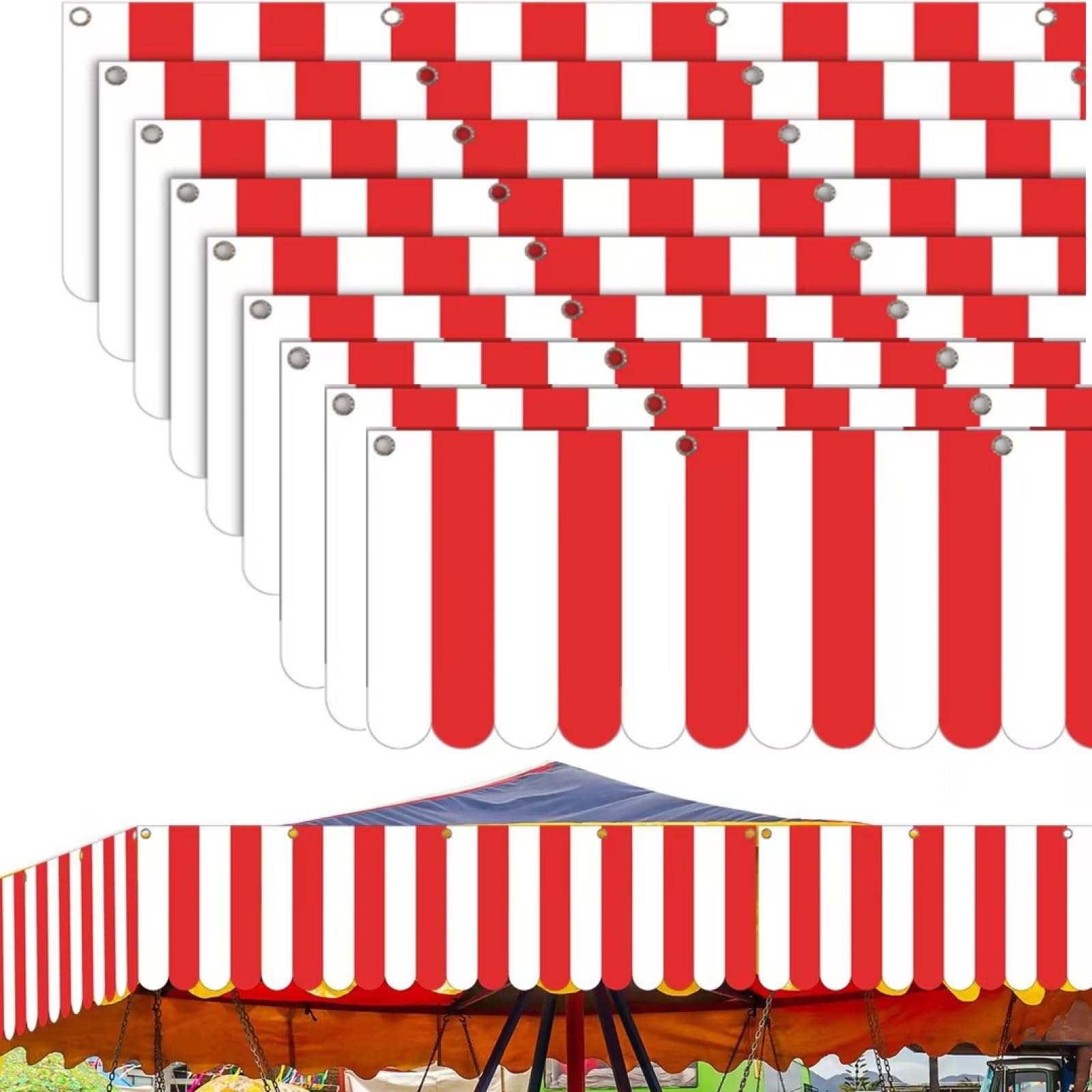 Amazon.com: Preboun 12 Pcs Carnival Tent Circus Carnival Hanging ...