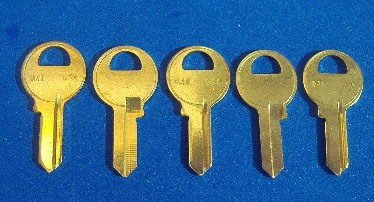 LOT of Ten Locksmith M1 Key Blanks FITS Master Brass Made in USA ...