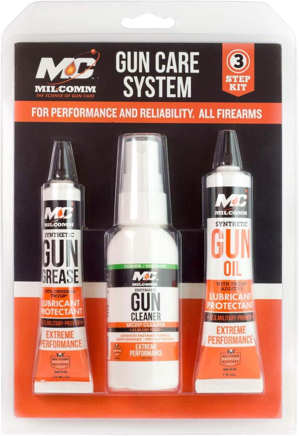 Amazon.com : MIL-COMM 3 Step Gun Care System Includes .75-Ounce TW25B ...
