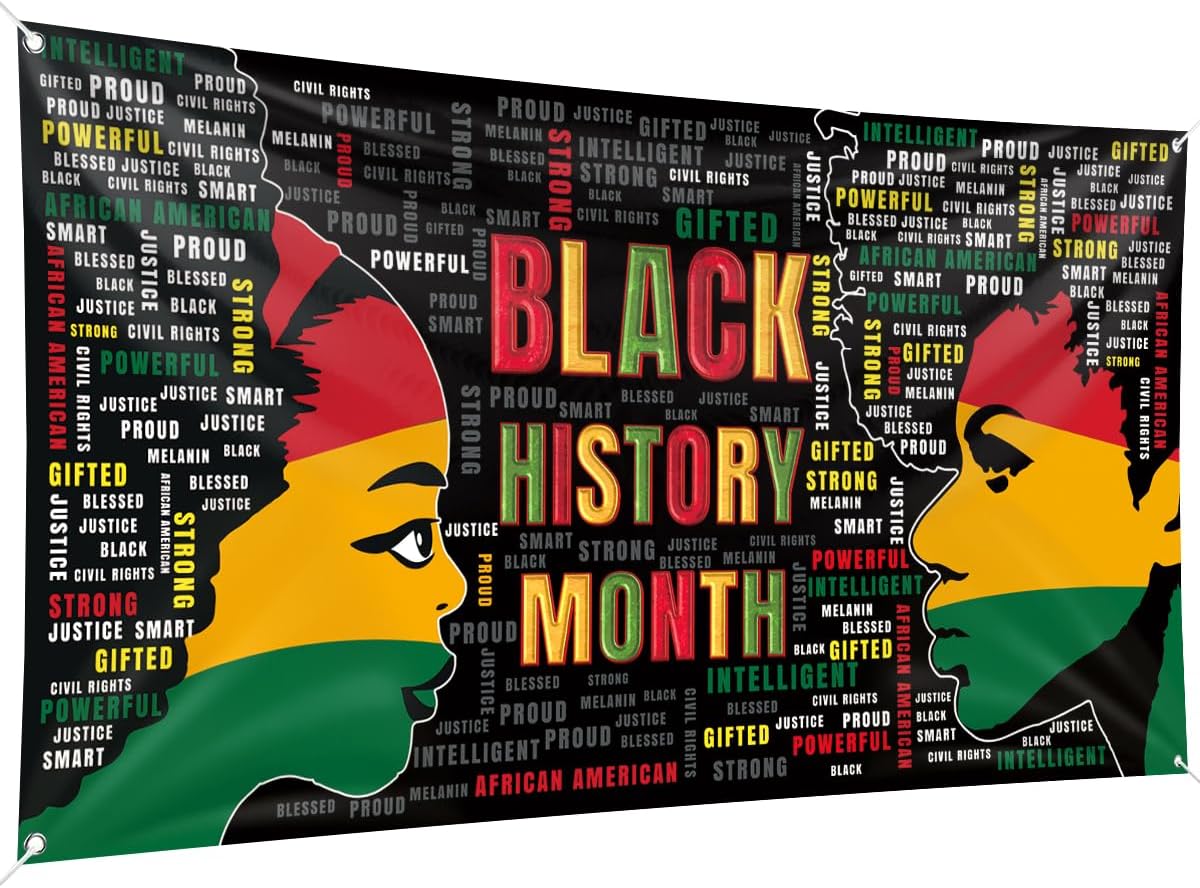Amazon.com : Bolcagob Black History Month Flags 3x5FT African American ...