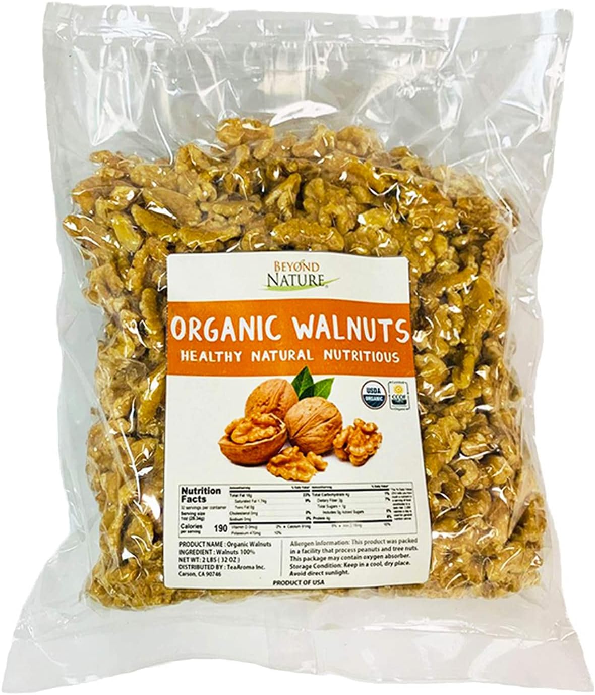 Amazon.com : Beyond Nature Organic Raw Walnuts – Unsalted 2 Pound (32 ...