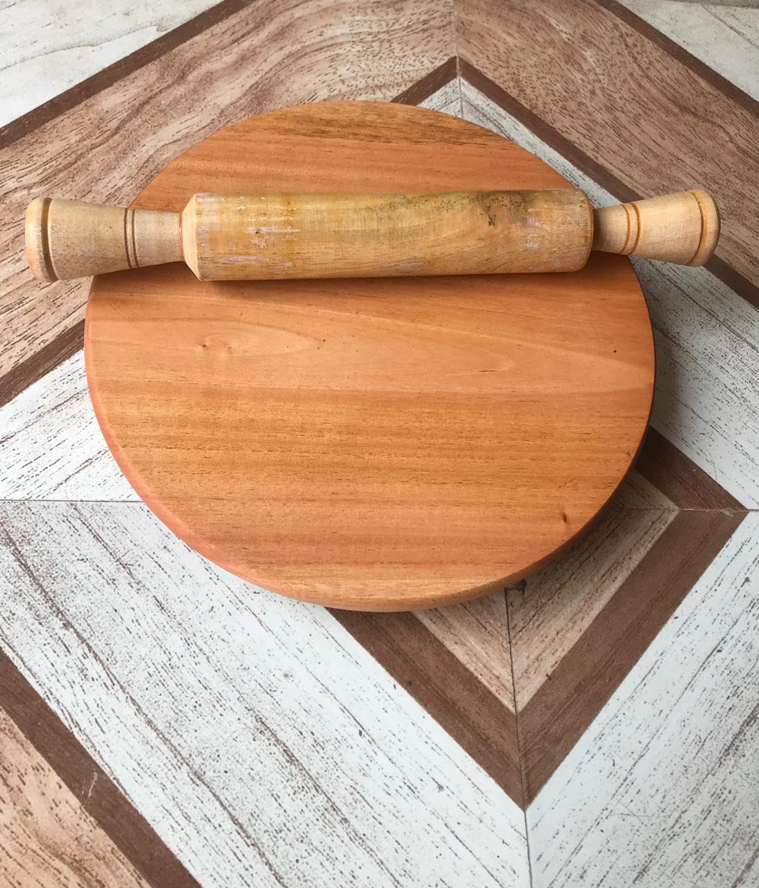 Buy Bmado Handcrafted Wooden Rolling Pin Board/Roti Maker/Chakla Belan ...