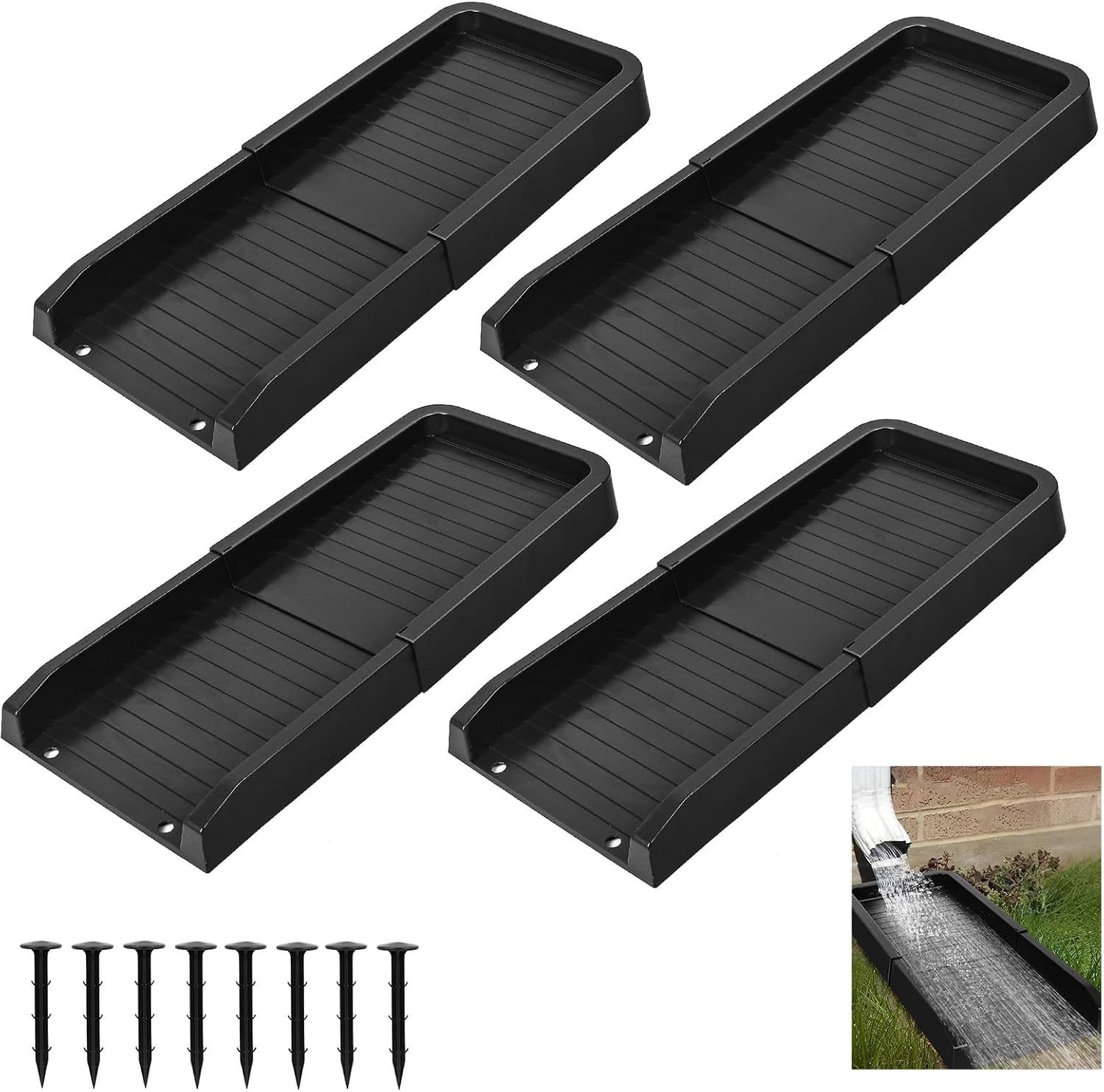 Downspout Splash Block, Gutter Splash Guard, Rain Gutter Downspout ...