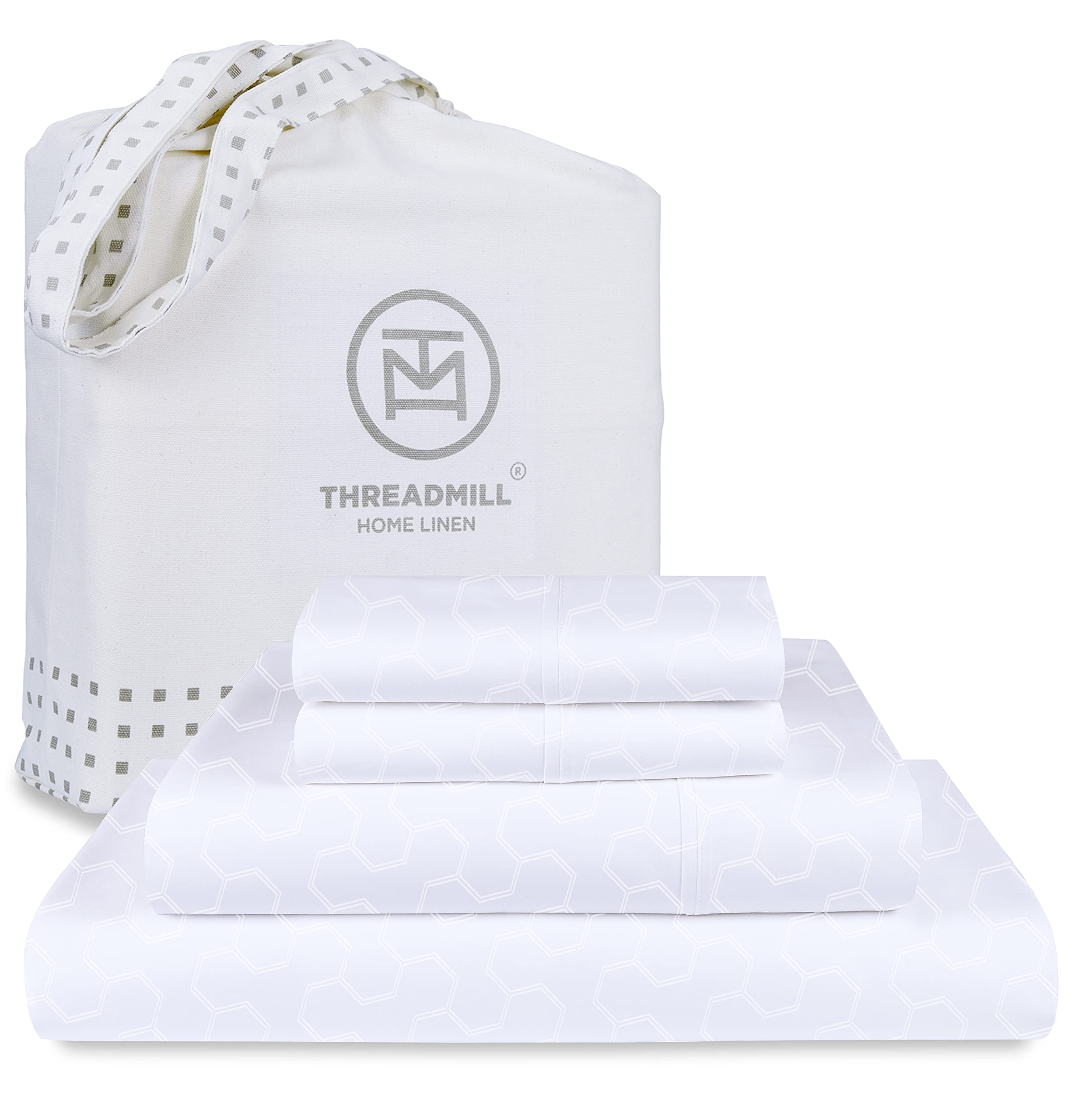Amazon.com: Threadmill 500 Thread Count Queen Size Sheets 4 Pc Luxury ...