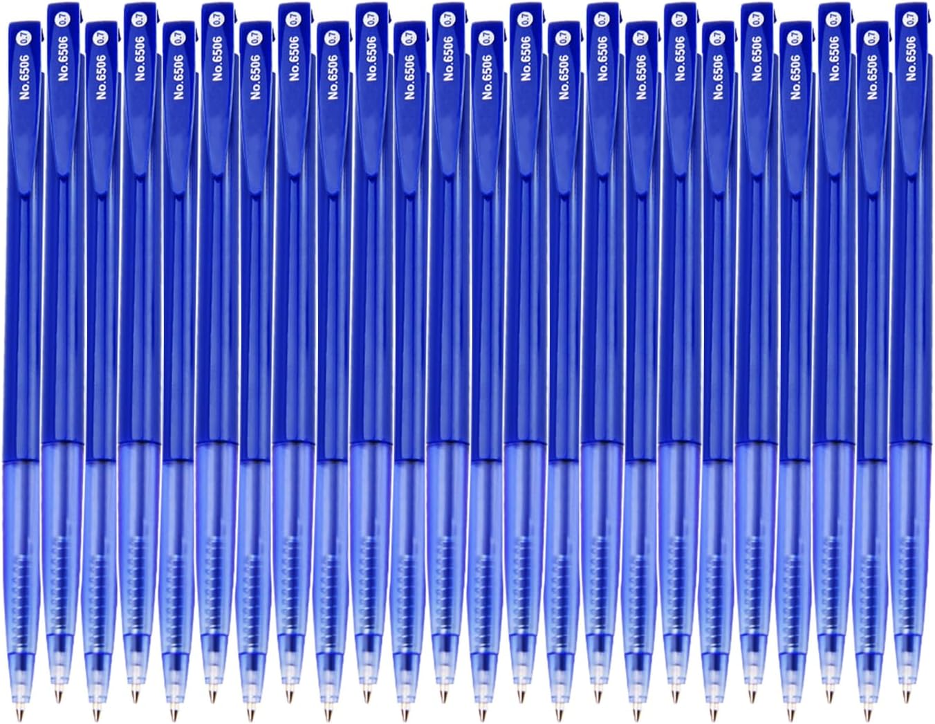 Anller Retractable Ballpoint Pens - Blue Ink, 0.7 mm, Office Pens, 24 ...