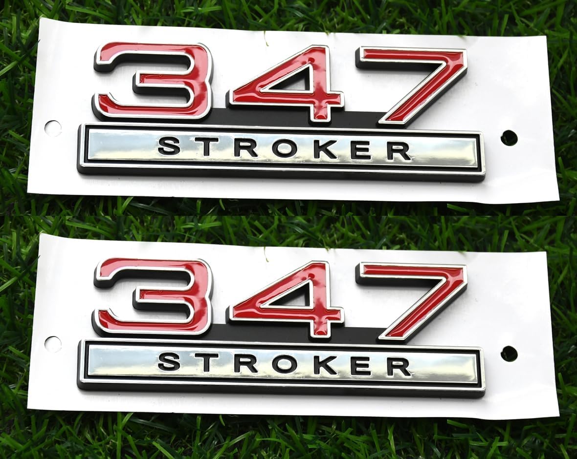 2pcs 347 Liter 5.7 Stroker Engine Emblems Badge 3D Decals Stickers Cars ...