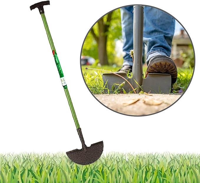 HMWD Lawn Edging Tool, Heavy Duty Carbon Steel Lawn Edger, Half Moon ...