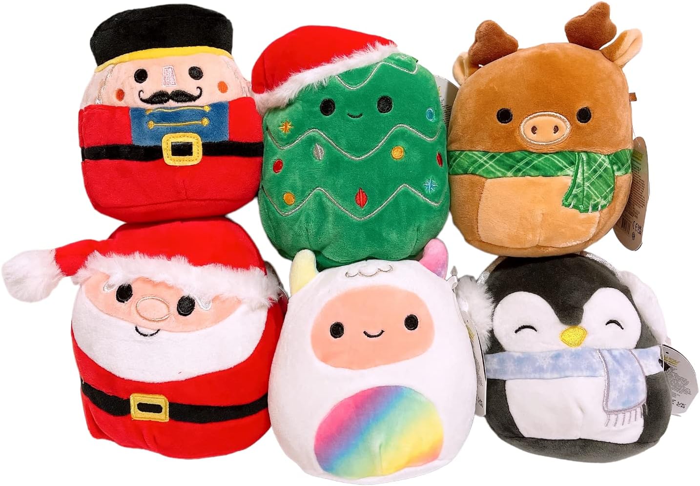 Squishmallow S Kellytoy Christmas Squad AST C Juego de 6 mini muñecas ...