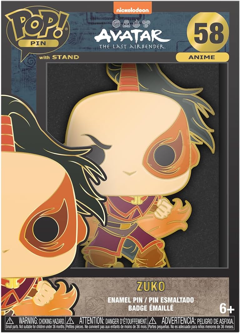 Funko Avatar: The Last Airbender Zuko Pop! Pin Figure, 4 Inch Size ...