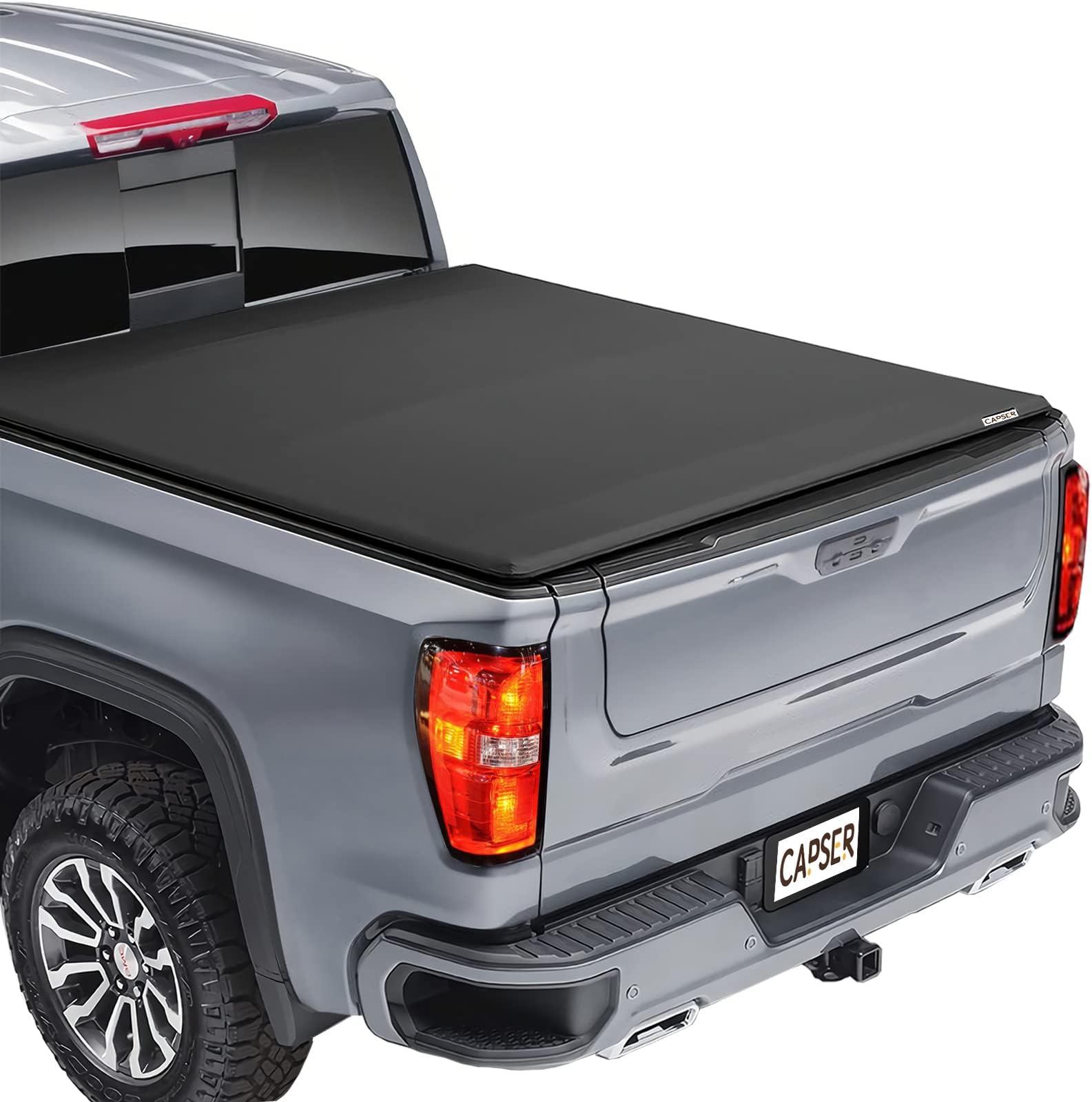 Amazon.com: POLEMOTOR Soft Quad Truck Bed Tonneau Cover Compatible with ...