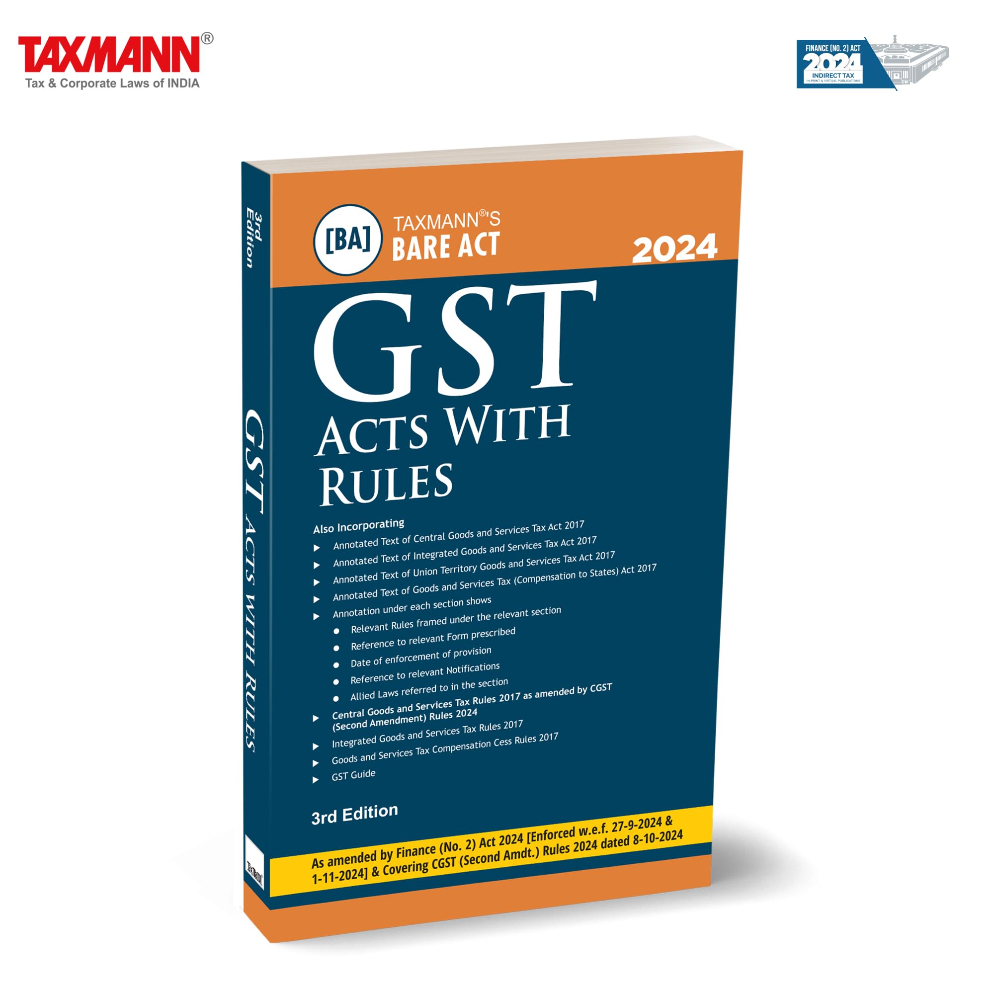 Buy Taxmann's GST Acts with Rules [Bare Act] – Authoritative Text of ...