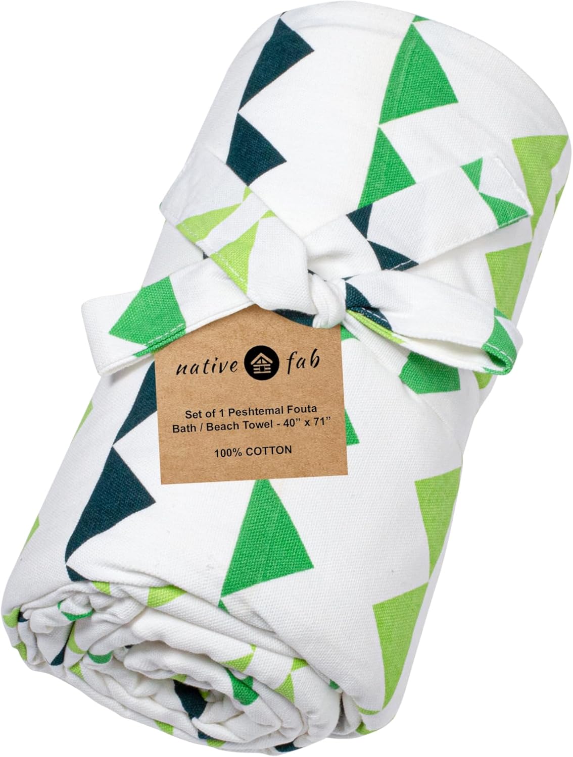 Amazon.com: Native Fab 100% Cotton Terry Backed Peshtemal Turkish Fouta ...