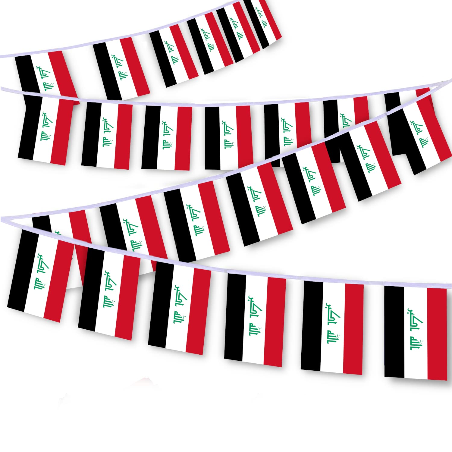 Amazon.com : 30 PCS Iraq Flag String,32 FT Iraqi Bunting,Decoration ...