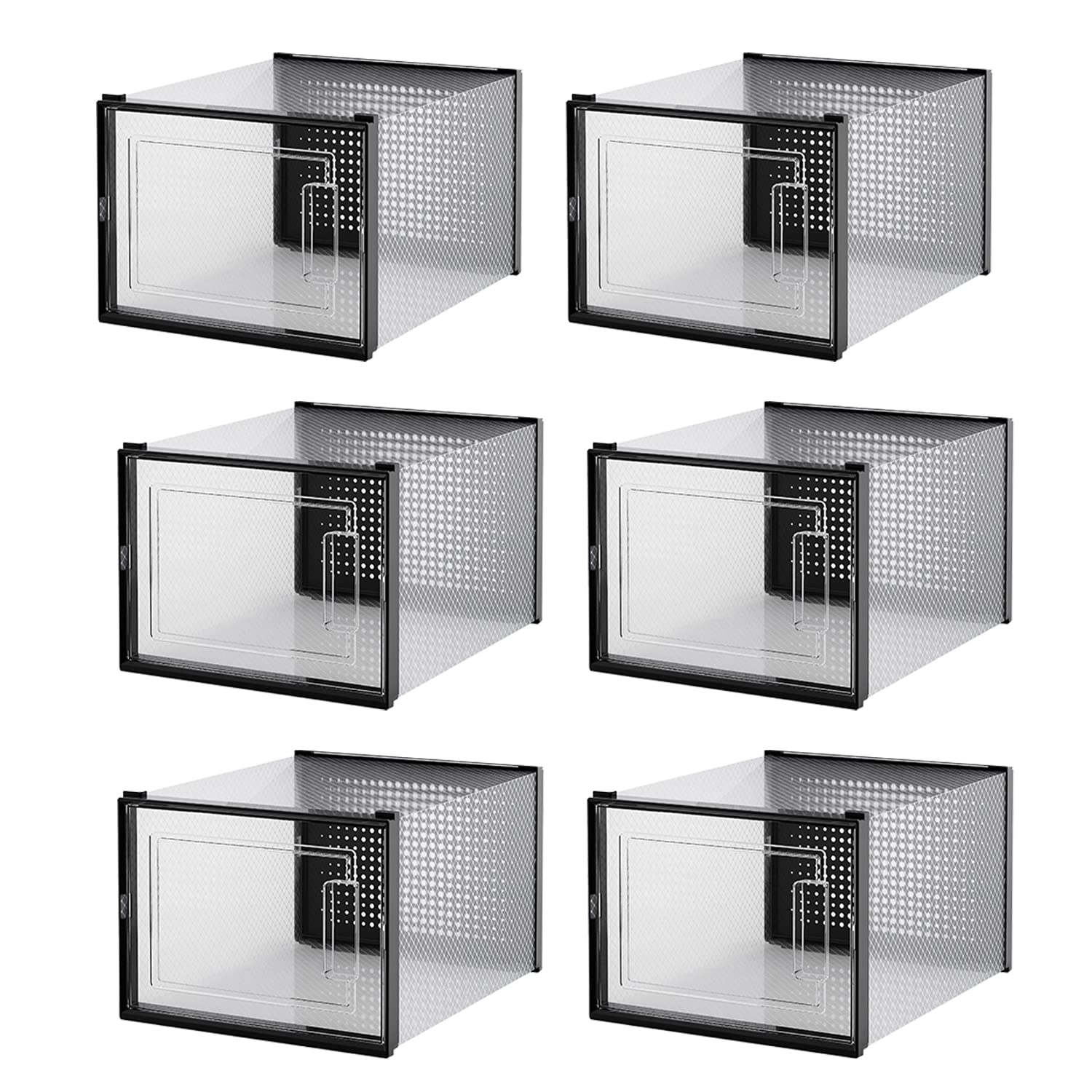 Buy Shoe Boxes Clear Plastic Stackable Shoes Organizer 6 Pack Clear Shoe Box Bins Boot buy-shoe-boxes-clear-plastic-stackable-shoes-organizer-6-pack-clear-shoe-box-bins-boot