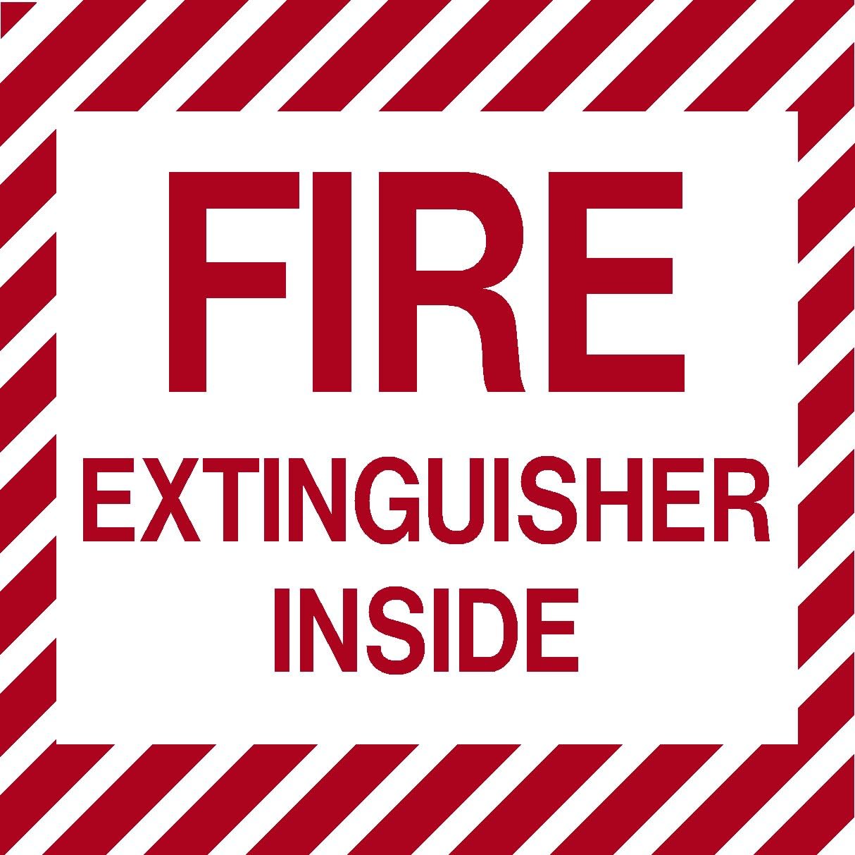 Amazon.com: Wrapco (4 Pack) Fire Extinguisher Inside Sticker Decal Sign ...