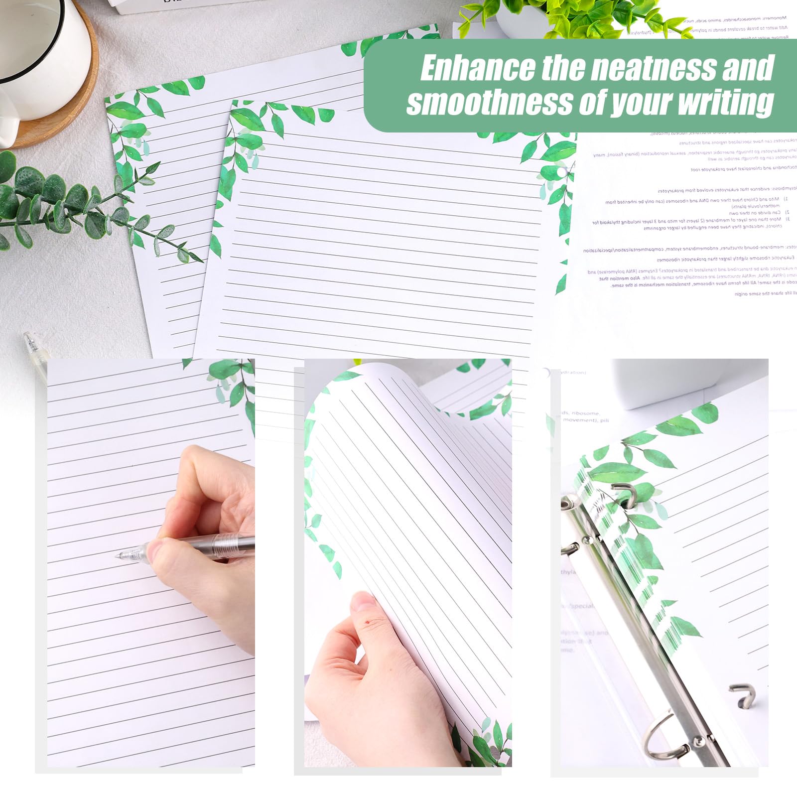 Snapklik.com : 100 Sheets Refill Lined Paper, 3-Hole Punched Paper 8.5 ...