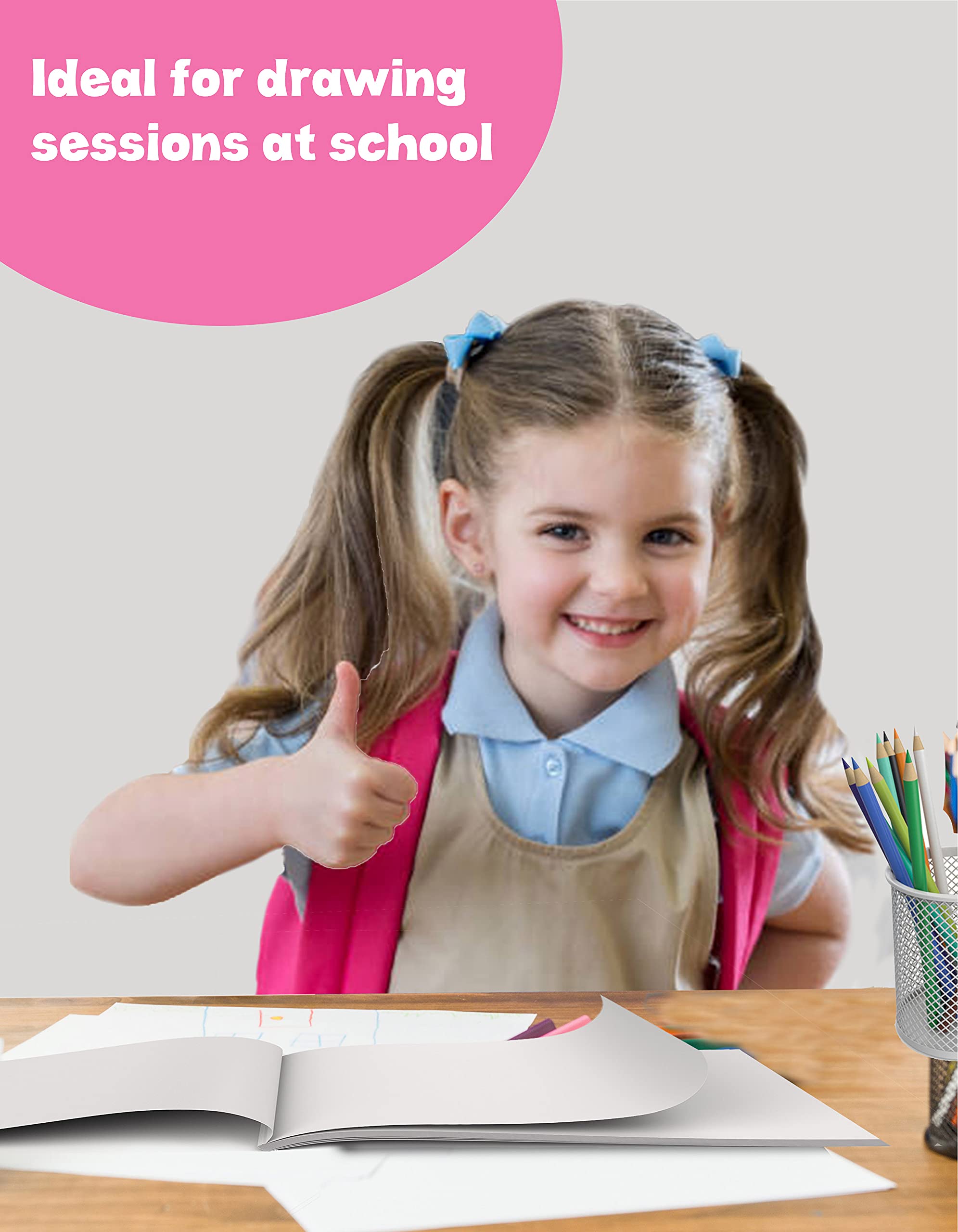 Buy WOODSNIPE Drawing for Kids | 2A Size Drawing Books | 36 White Blank ...